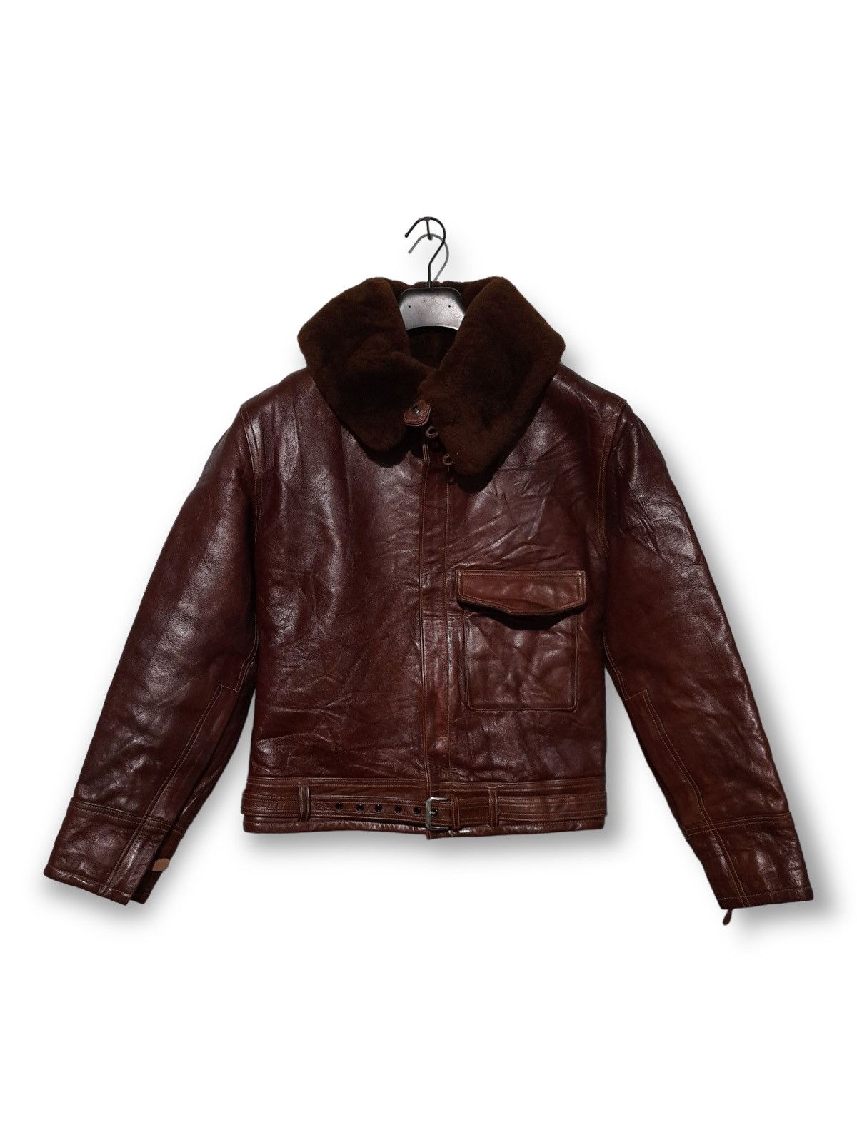 The Real McCoy's Buzz Rickson’s Type B-2 werber horse leather flying jacket | Grailed