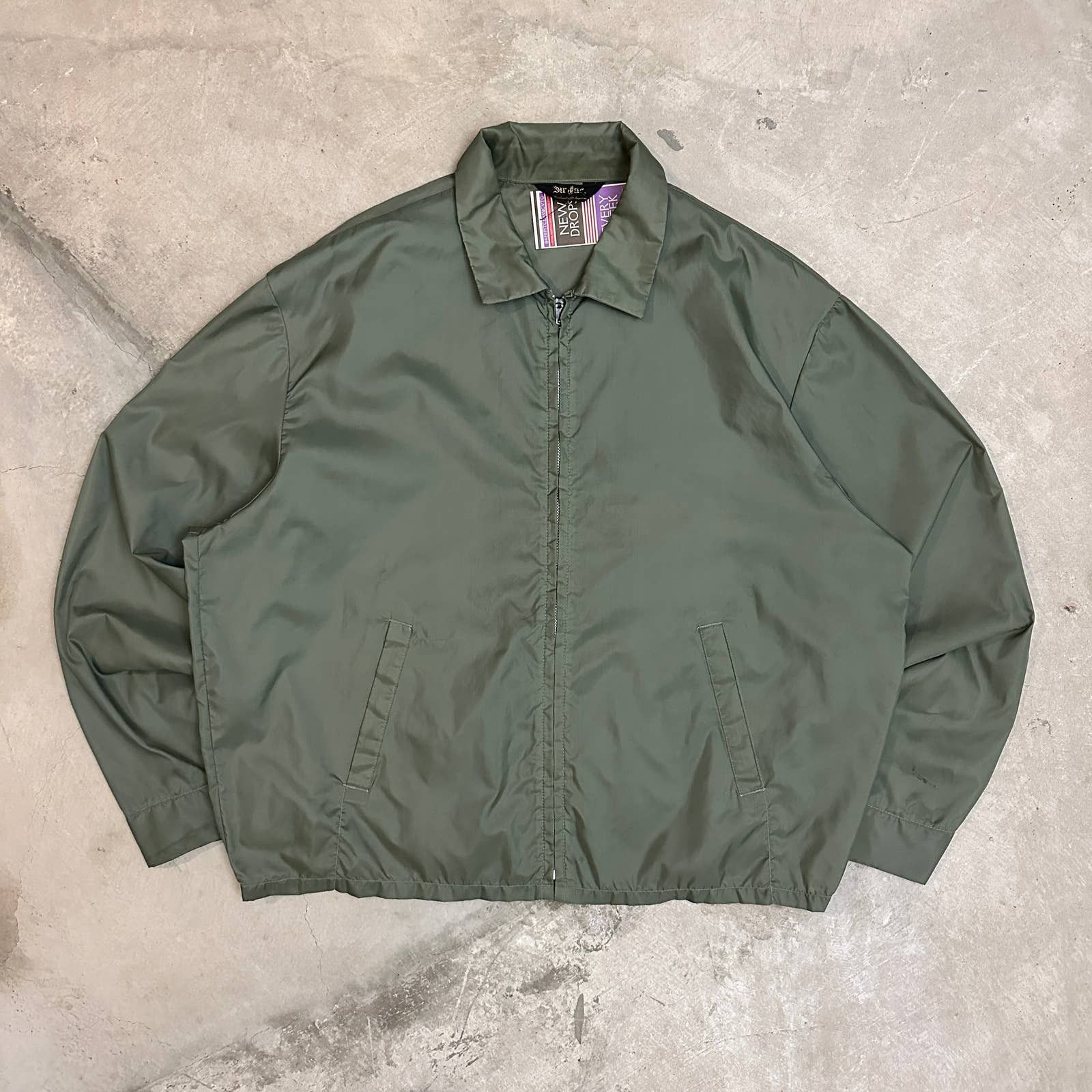 Vintage Olive Green Lightweight Sir Jac Nylon Cropped Jacket G10 | Grailed