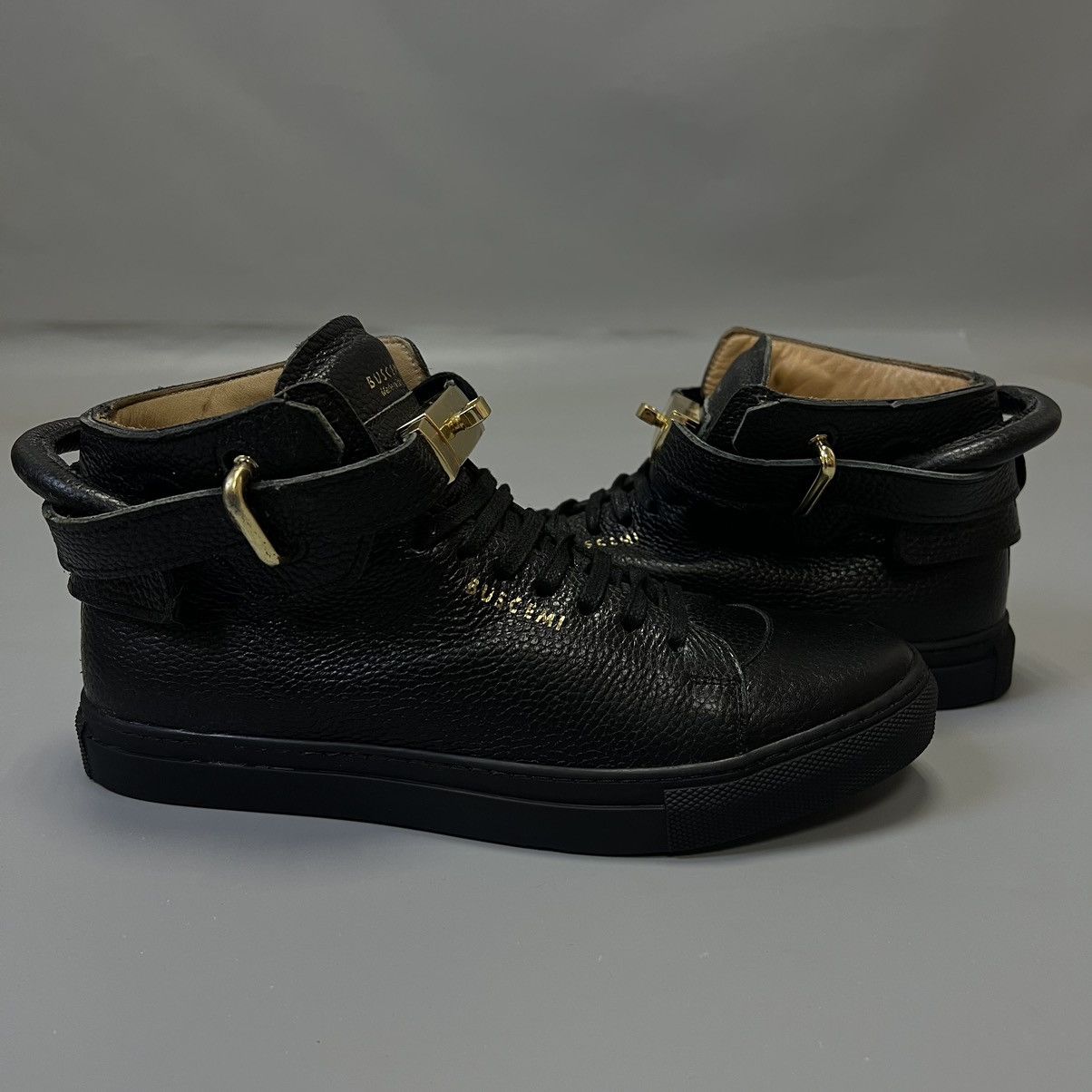 Buscemi Buscemi Leather Shoes Sneakers Black/Gold | Grailed