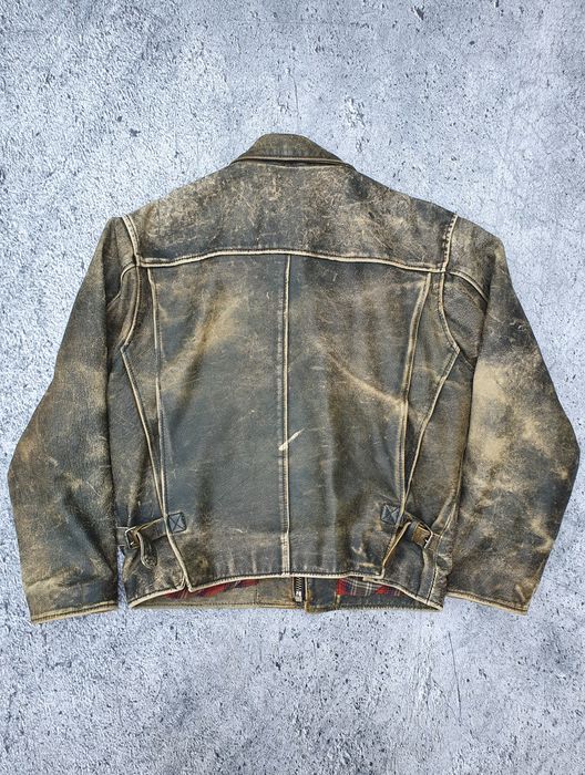 Vintage Vintage bomb boogie aviator distressed leather jacket | Grailed
