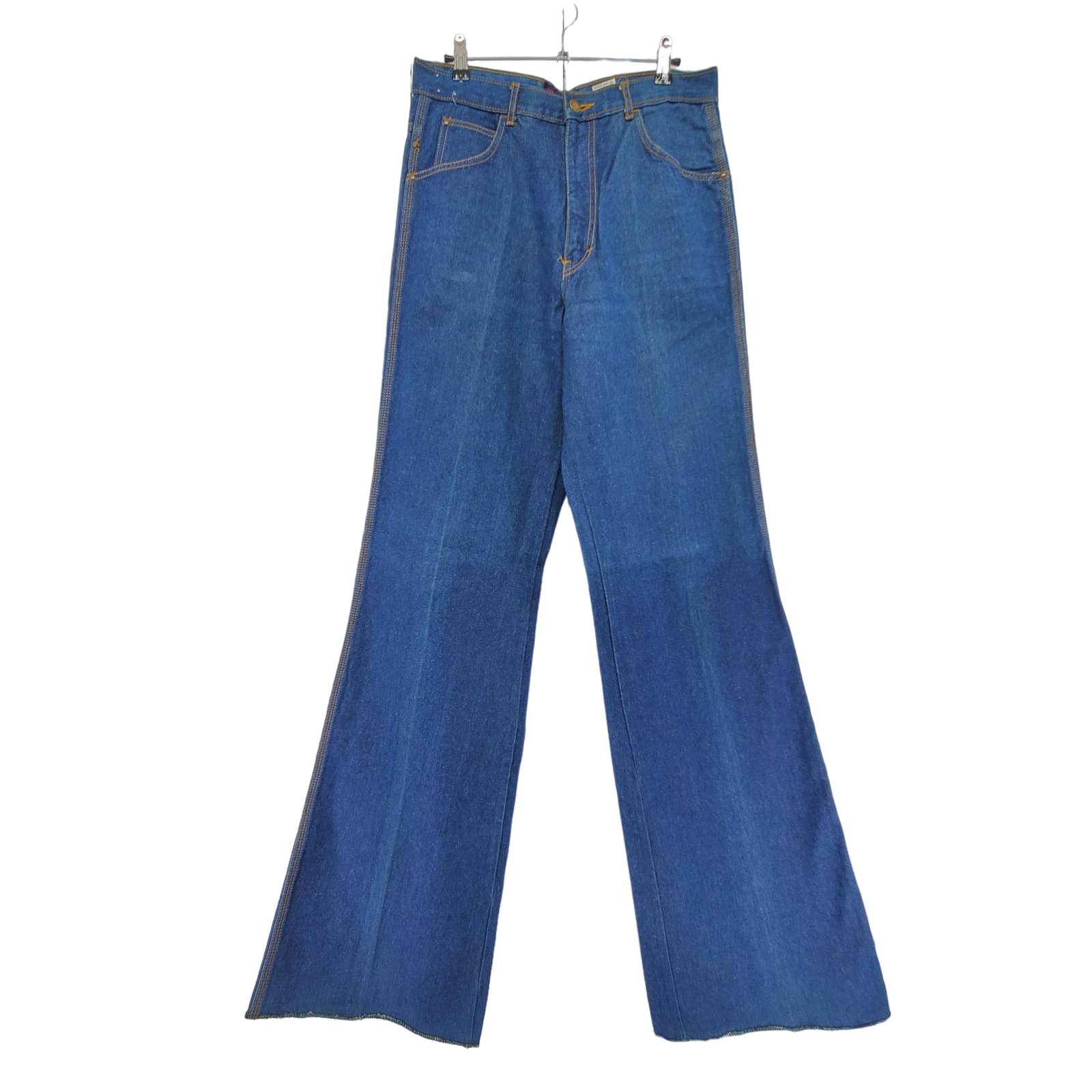 Vintage Vintage Britannia High Rise Western Long Wide Flare Jeans | Grailed