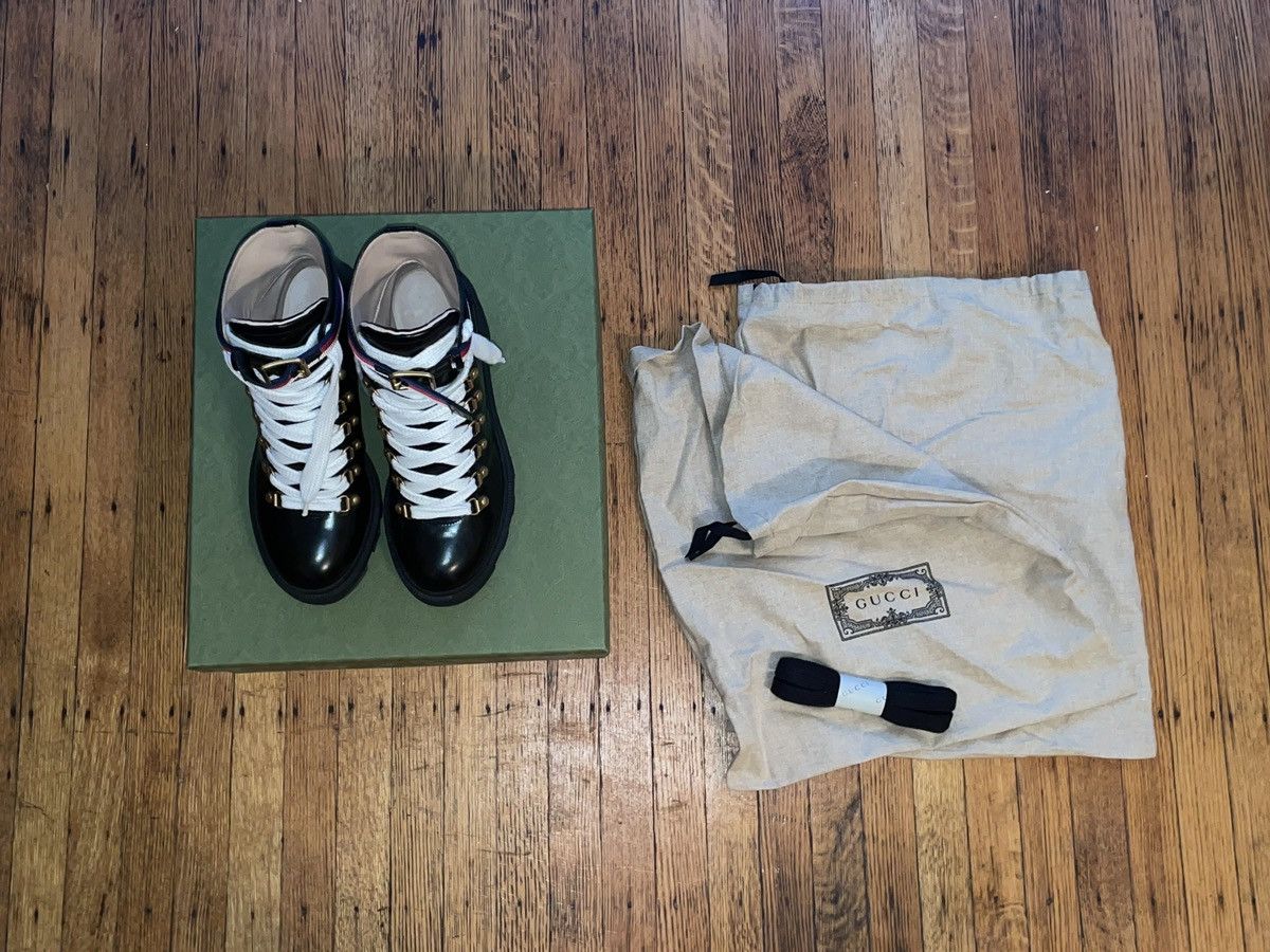 Gucci Black Leather Sylvie Boots | Grailed