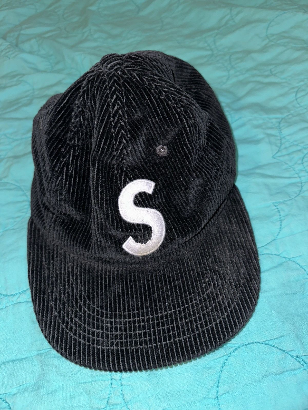 Supreme Supreme S Cap Black Corduroy | Grailed