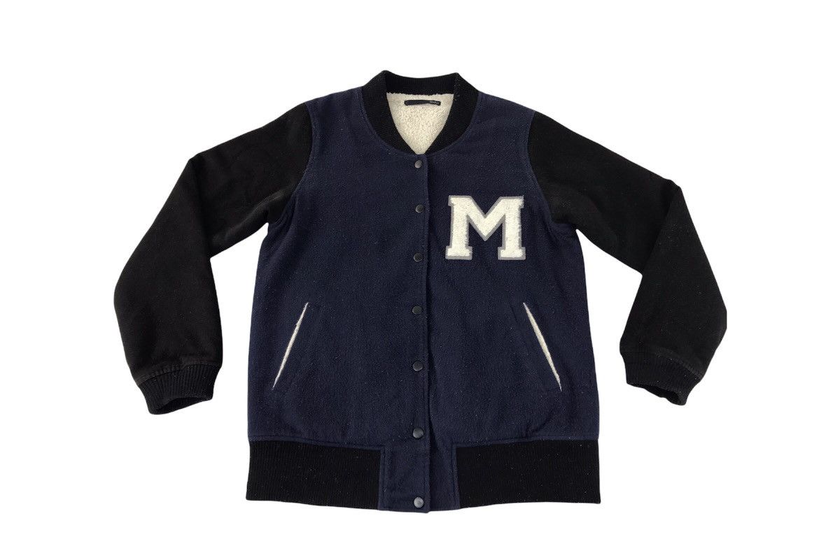 Japanese Brand Vintage Heather Simple Varsity Jacket Woll Quilted Inner ...