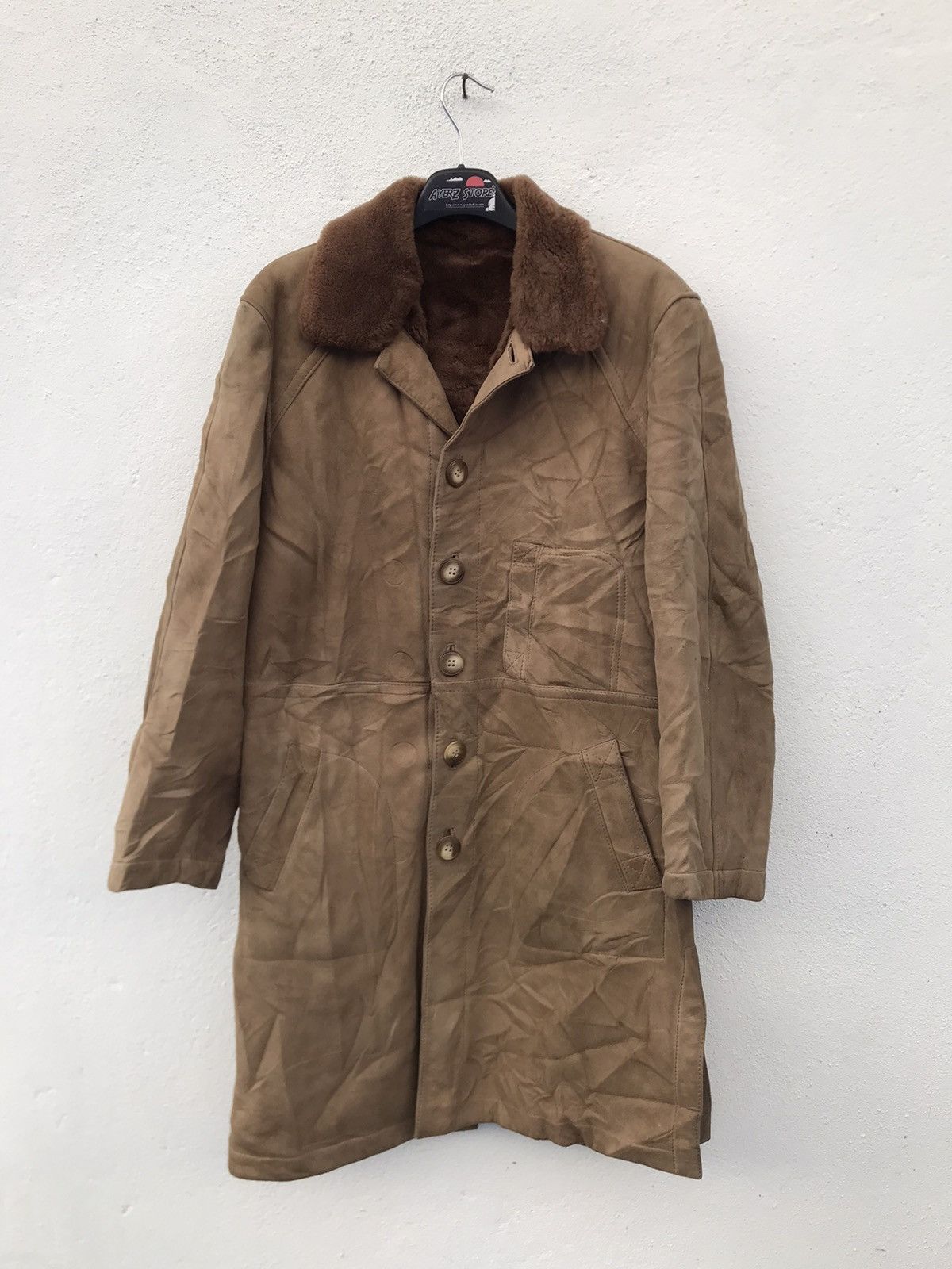 Designer Made In Spain Scarpins sherpa lining Trench Leather Jackets ...