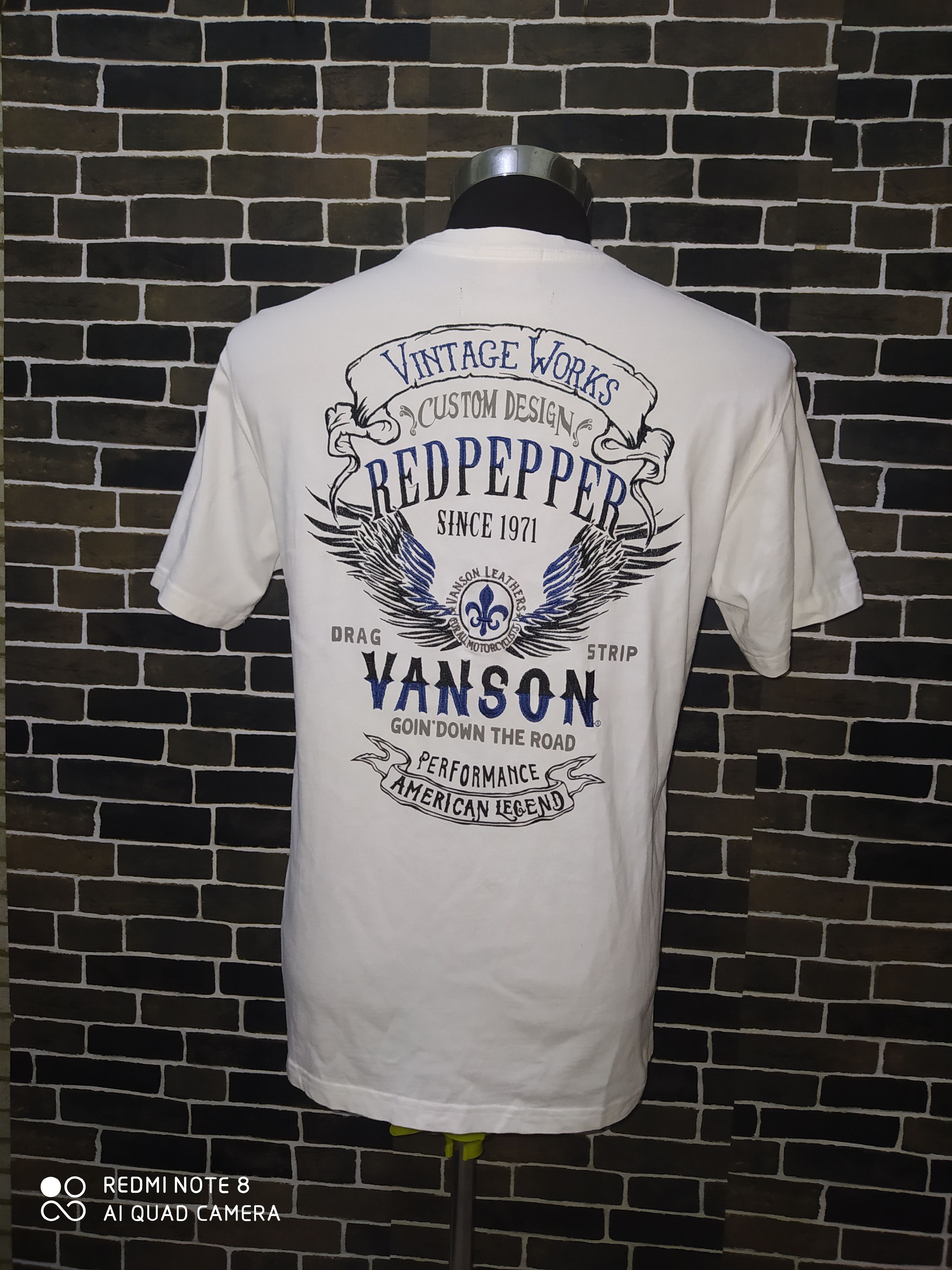 Custom × Rare × Vanson Leathers Vanson Leathers Motorcycle Embroidery Logo T shirt | Grailed