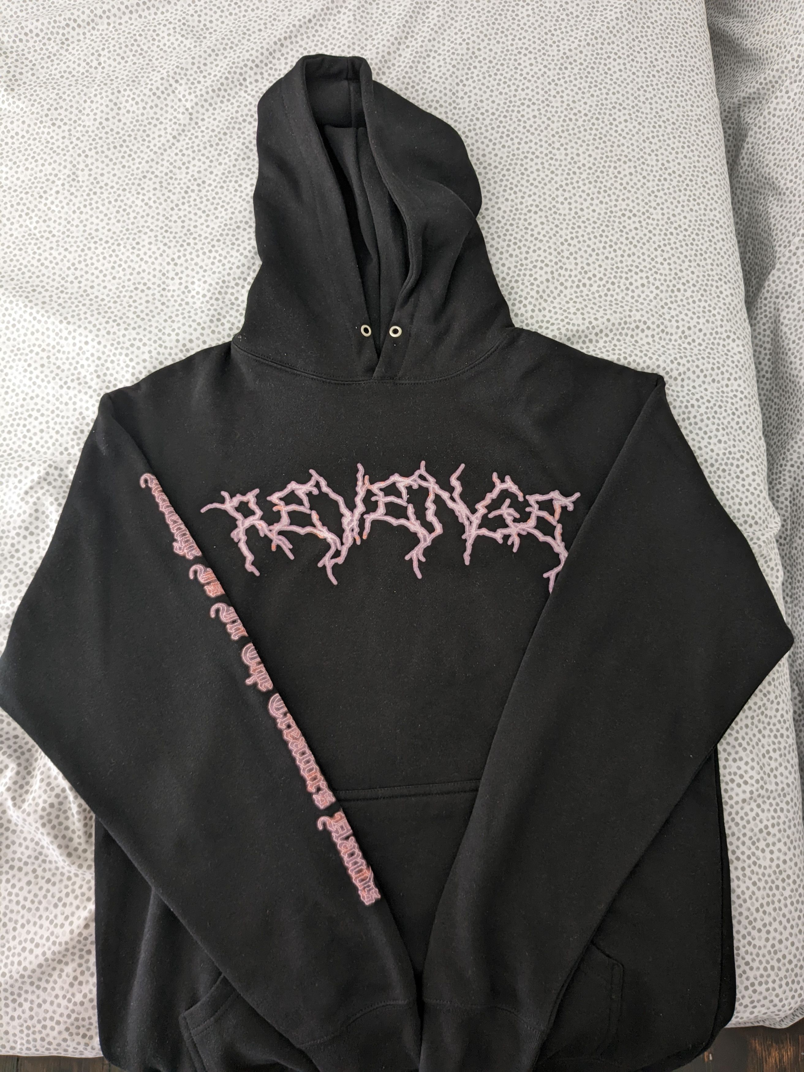 Revenge Revenge Pink Lightning Anarchy Hoodie | Grailed