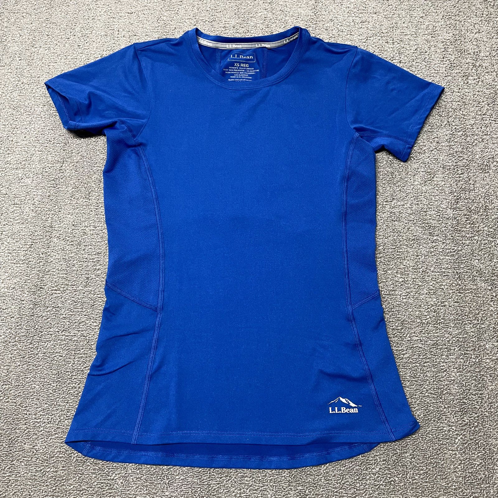 Vintage LL Bean Shirt Women XS Adult Blue Swoosh Athletic Dri Fit Run ...