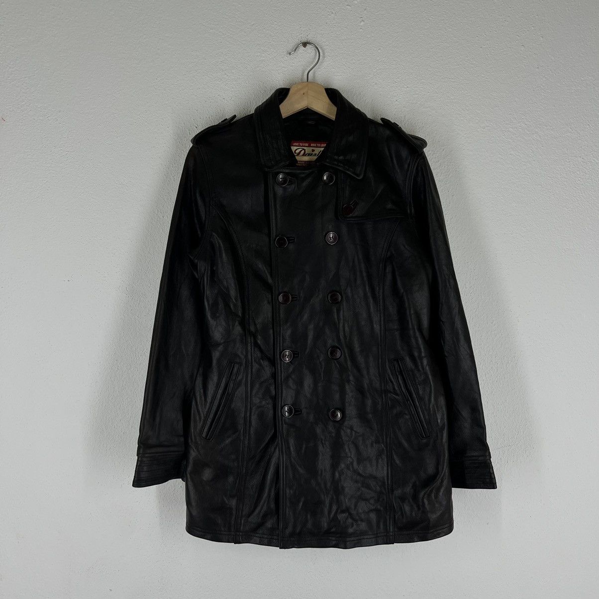 Japanese Brand × Leather Jacket VINTAGE SOFT LEATHER JACKET PARACHUTE ...