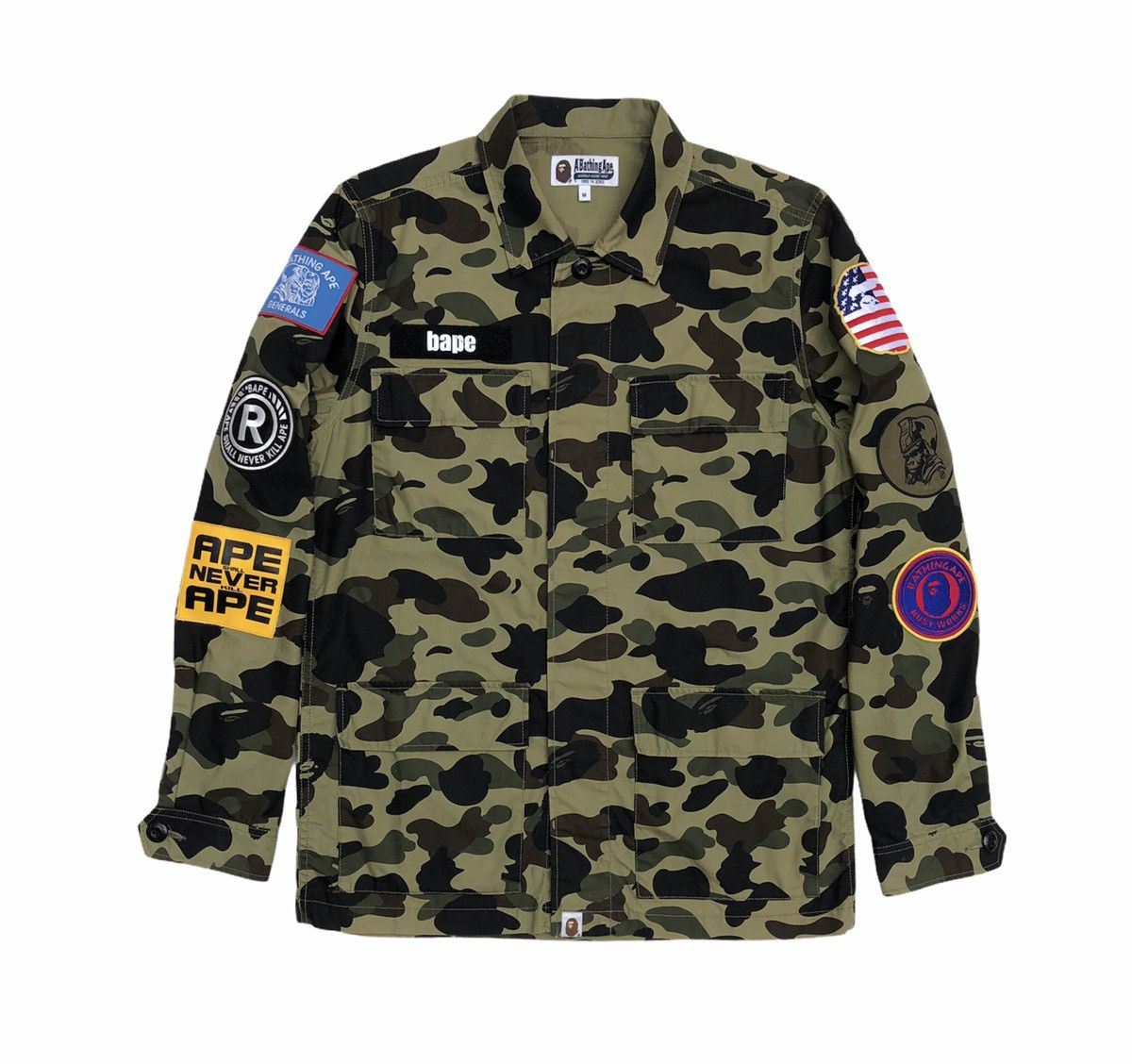 Bape 1st Camo Military Shirt | Grailed