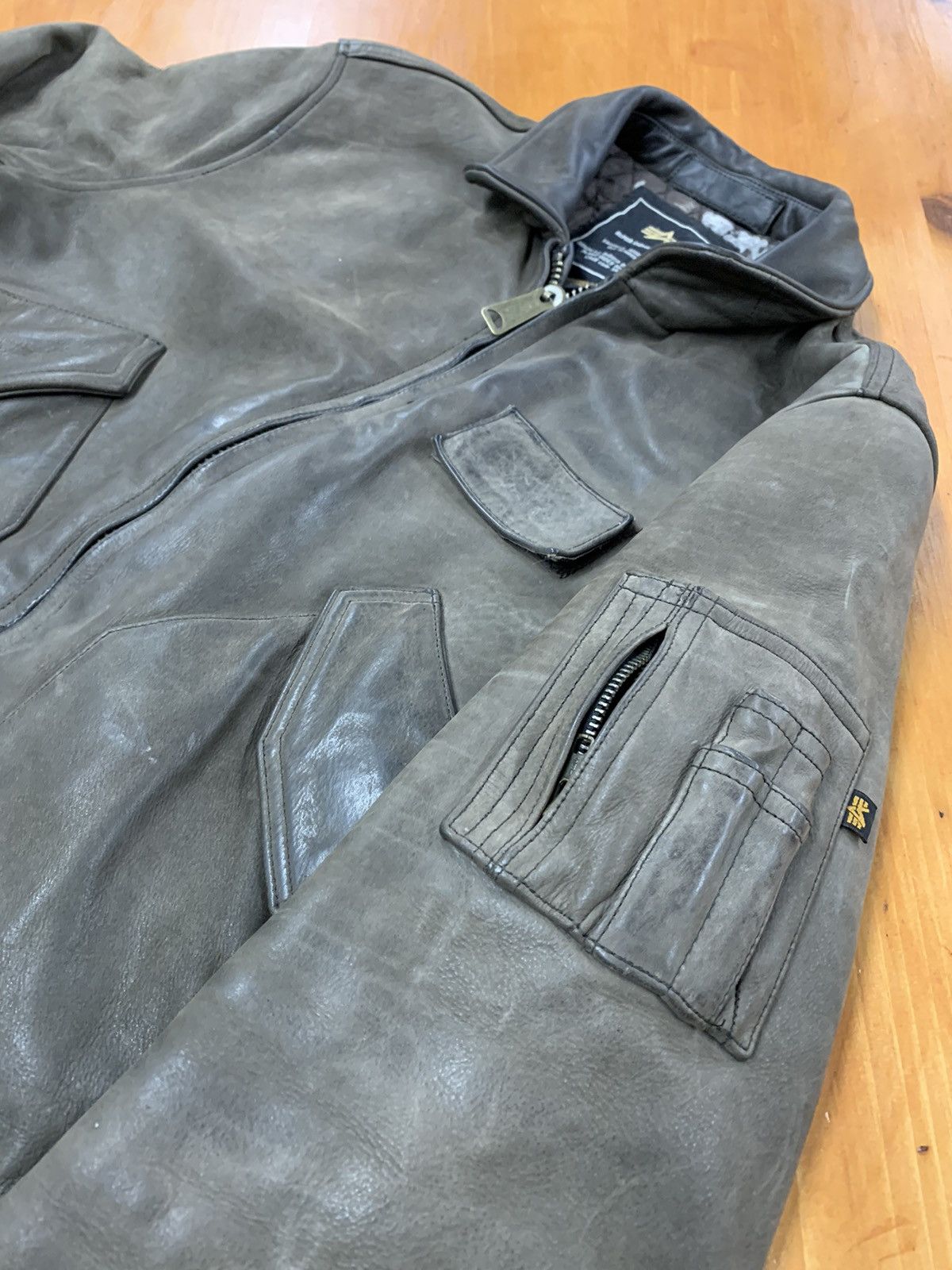 Vintage Vintage Alpha Industries Leather G2 Leather Jacket | Grailed