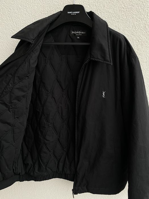Vintage Black Warm YSL Jacket Harrington Saint Laurent | Grailed