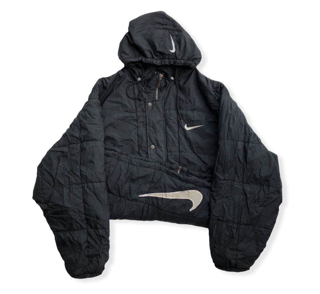 Nike RARE🔥VINTAGE 90’S NIKE TRIPLE SWOOSH LIGHT PUFFER JACKET | Grailed