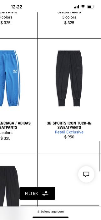 Balenciaga 3B Sports Icon Sweatpants | Grailed