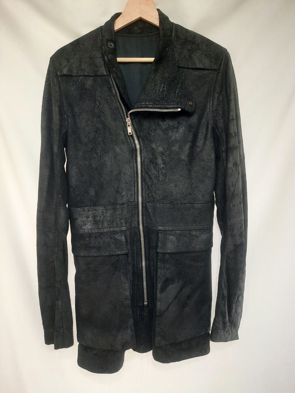 Rick Owens SS11 Anthem Runway Blistered Leather Safari Jacket | Grailed