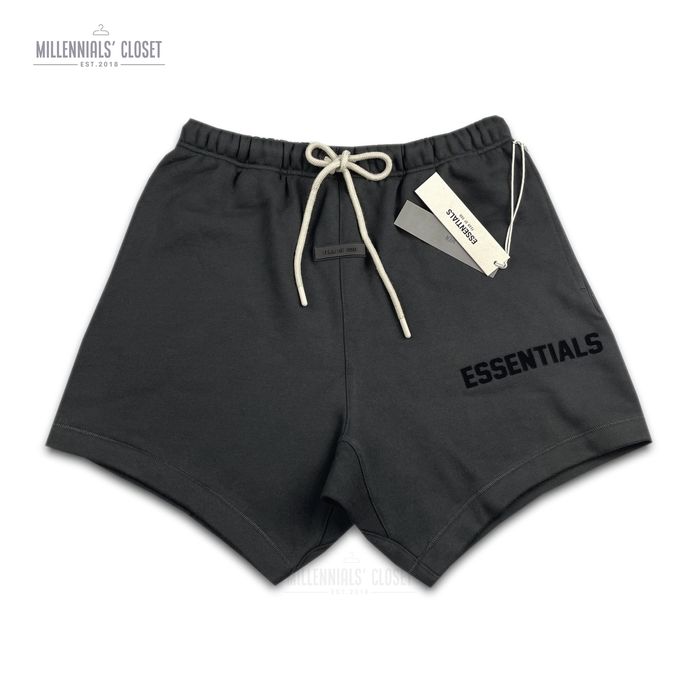 Fear of God Fear of God Essentials Shorts Jet Black SS23 size L | Grailed