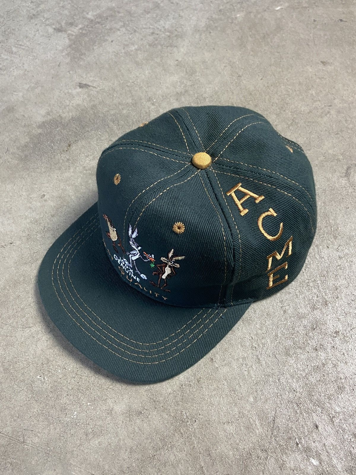 Vintage Vintage 90s Looney Tunes ACME Snapback Hat Made in USA | Grailed
