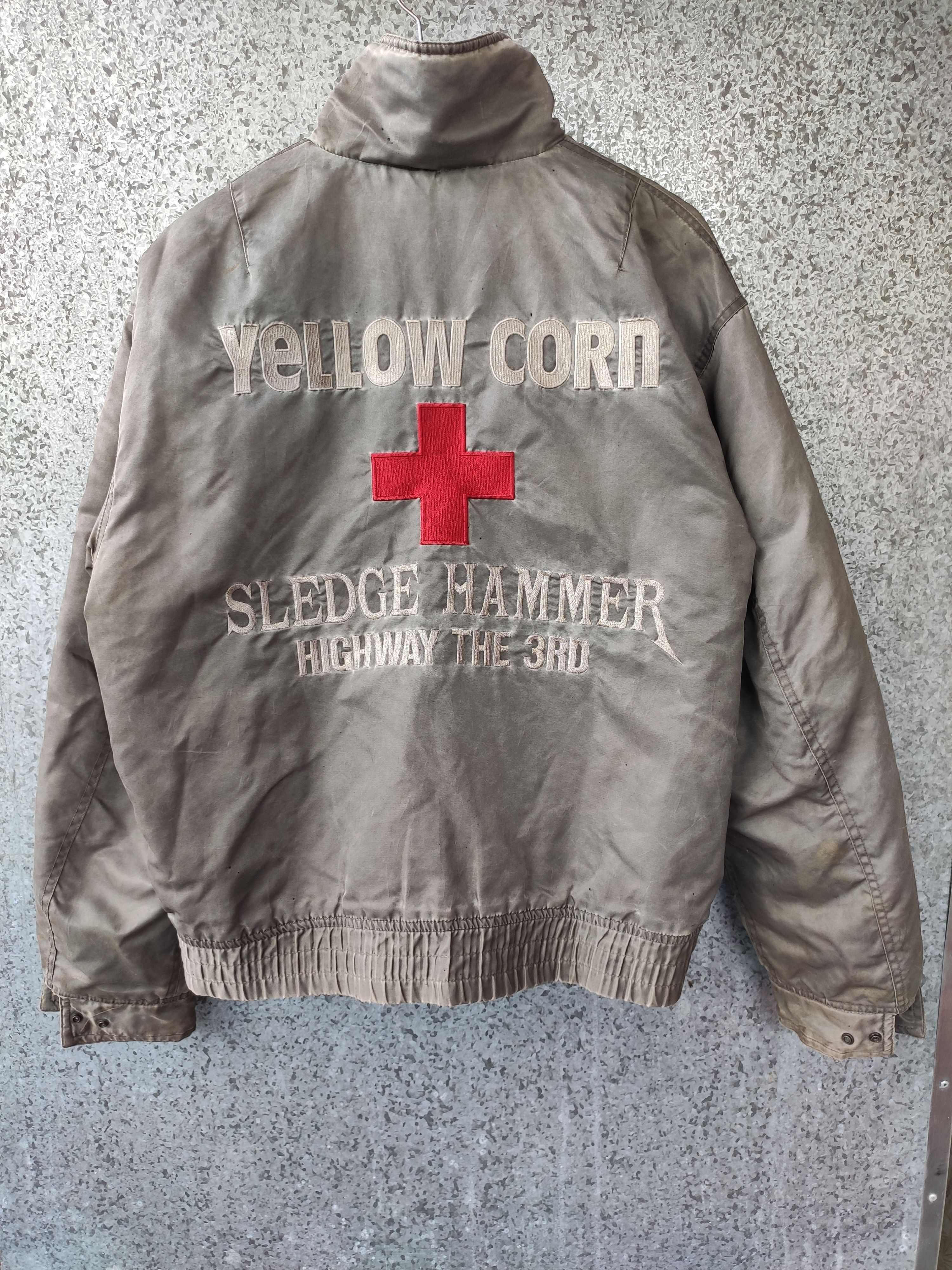 Sports Specialties Vintage Yellow Corn Biker Jacket bomber Sledge ...