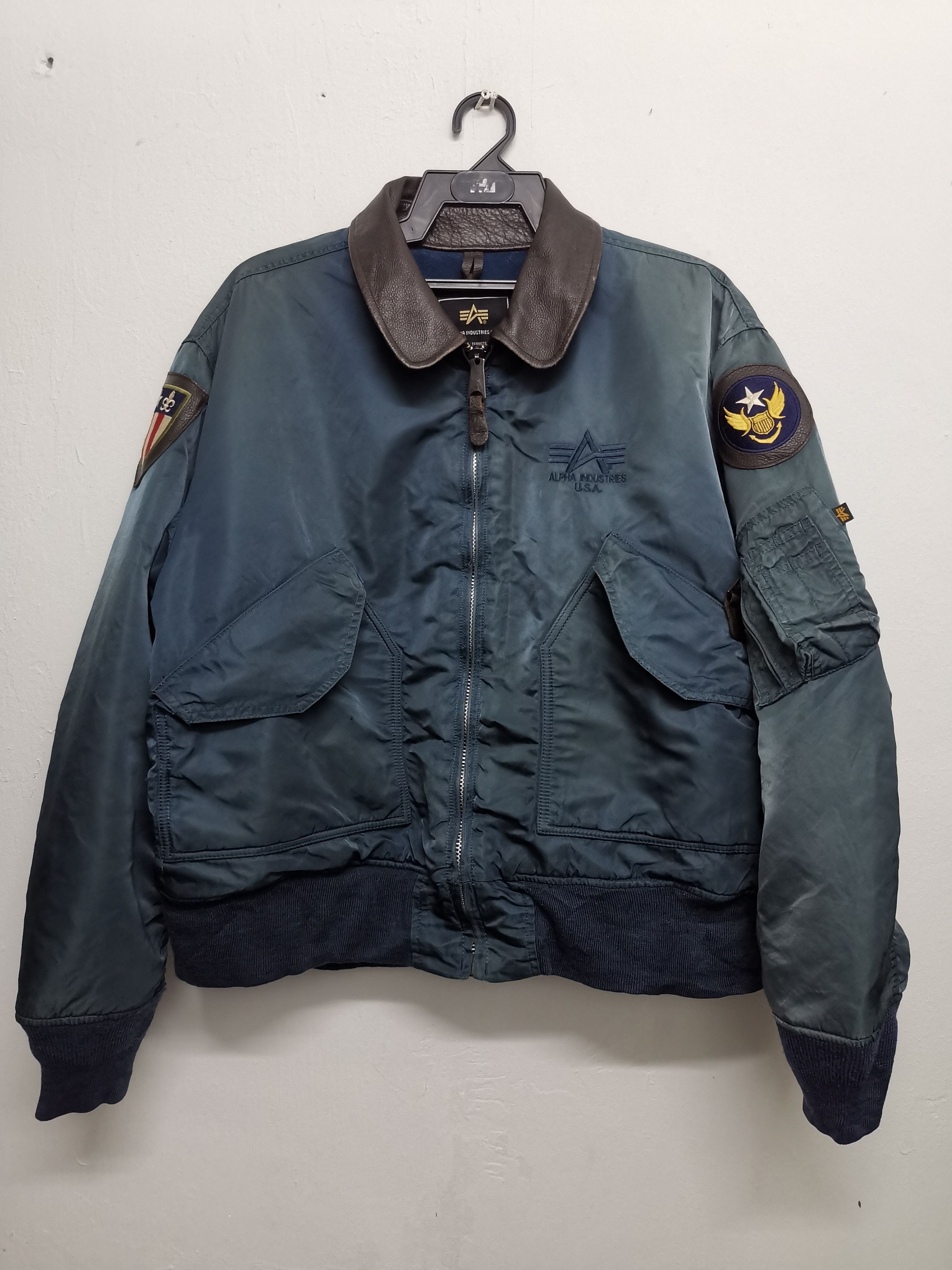 Alpha Industries × Military Leather Collars Alpha Industries Bomber ...