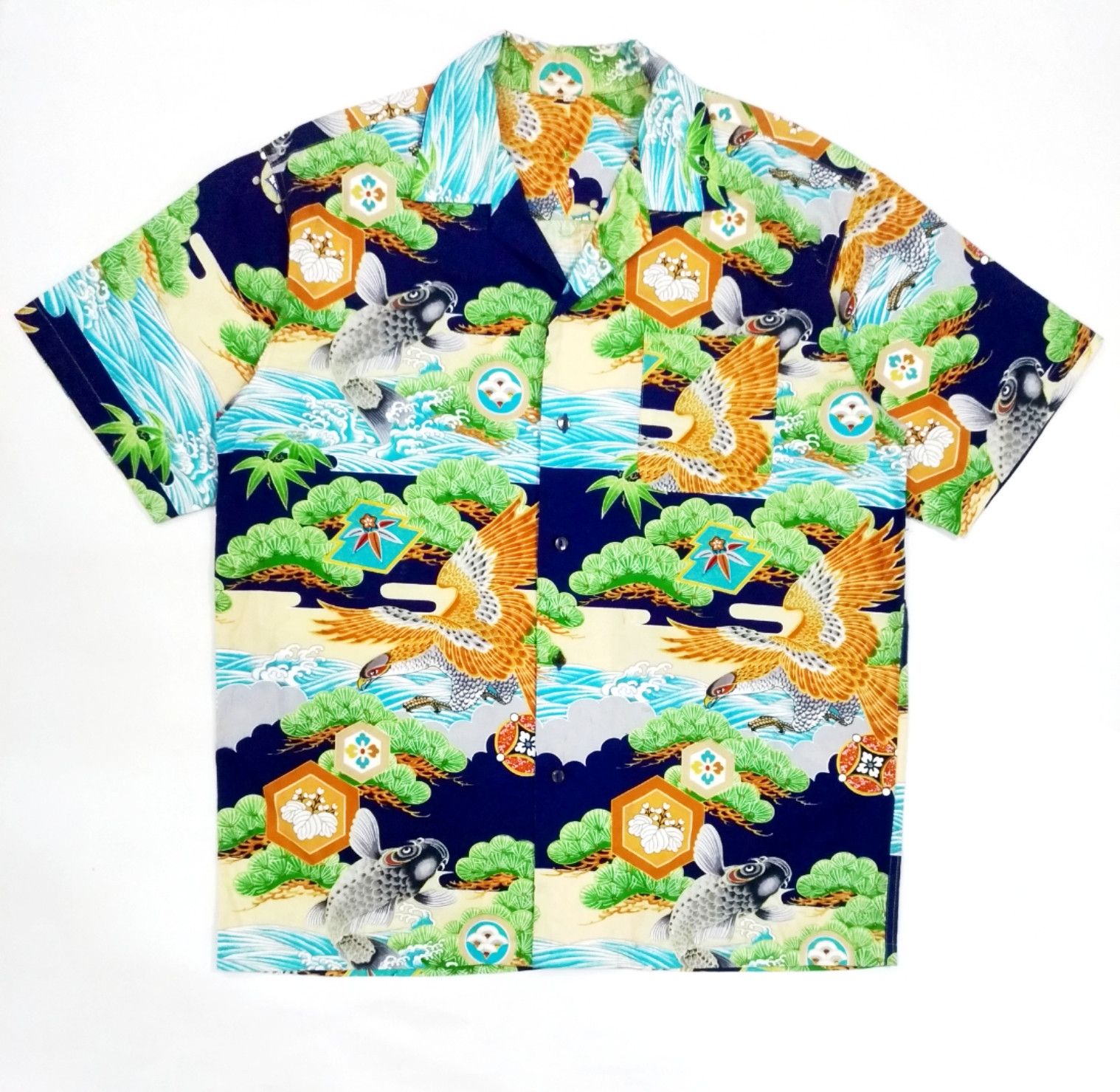 Japanese Brand RARE! JAPANESE MOTIF "WASHI" EAGLE & KOI FISH HAWAII ...