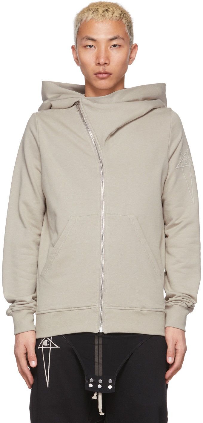 Rick Owens Rick Owens x Champion Pentagram Hoodie Zip Up Hoodie - Beige ...
