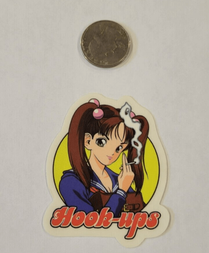 Hook-Ups JEREMY KLEIN CIGARETTE GIRL HOOK STICKER SUPREME FUCT ANIME ...