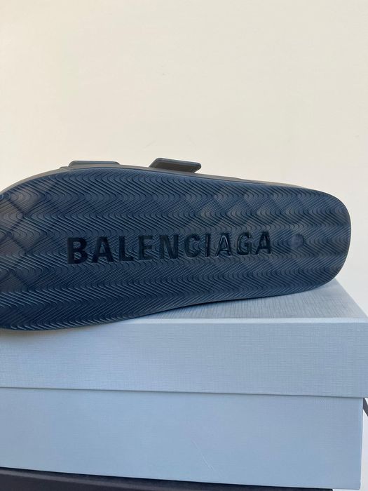 Balenciaga Transparent Mallorca Sandals in Black | Grailed