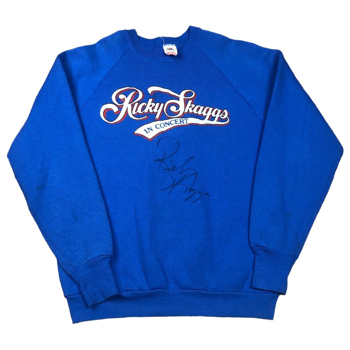 Vintage Vintage 90s Ricky Skaggs In Concert Autographed Sweatshirt L ...