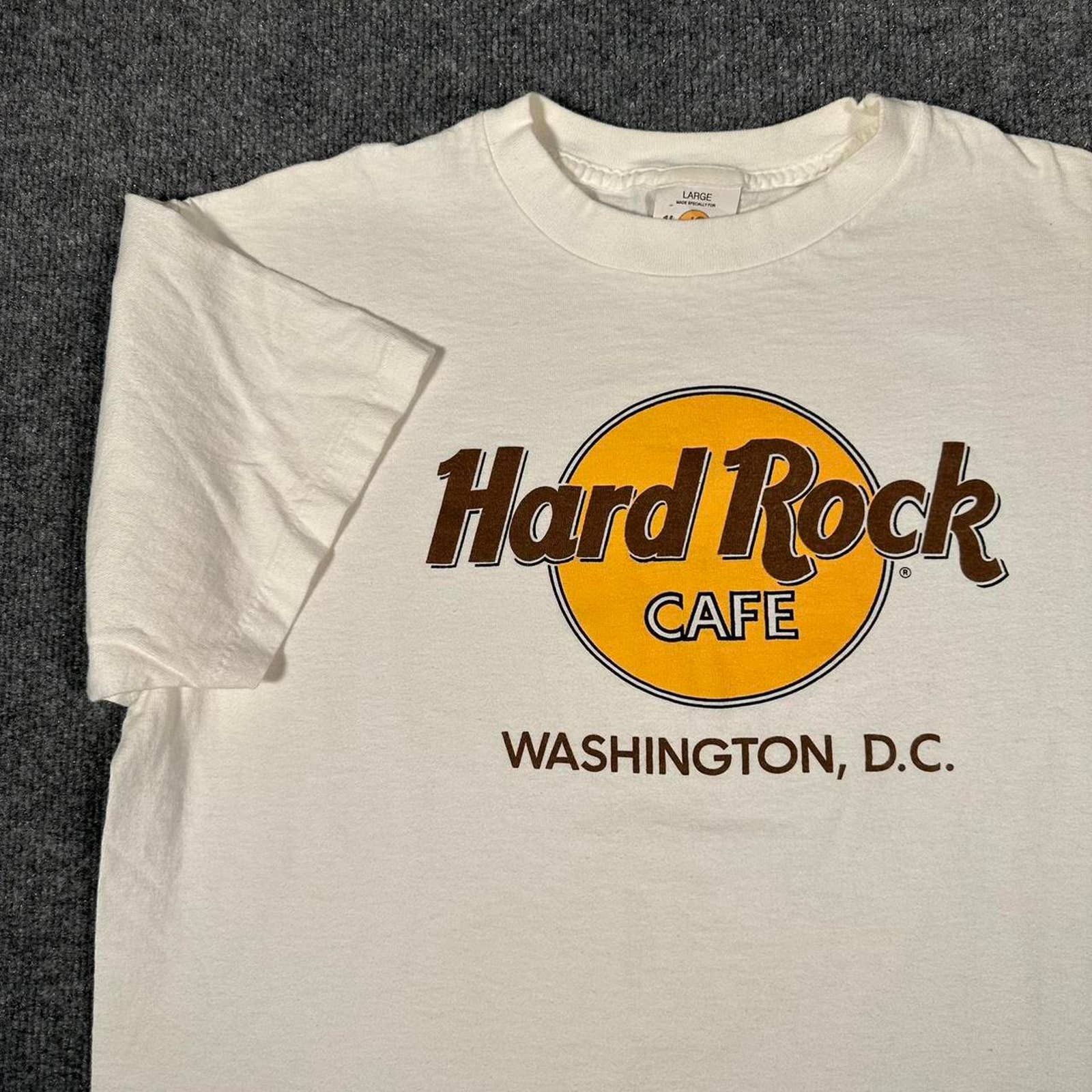 Hard Rock Cafe × Vintage Vintage 90s Hard Rock Cafe T Shirt Food Drink ...