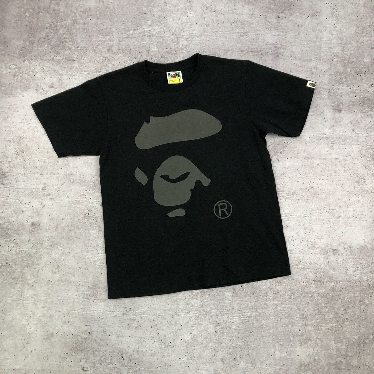 Bape Bape Reflective Ape Face Tee | Grailed