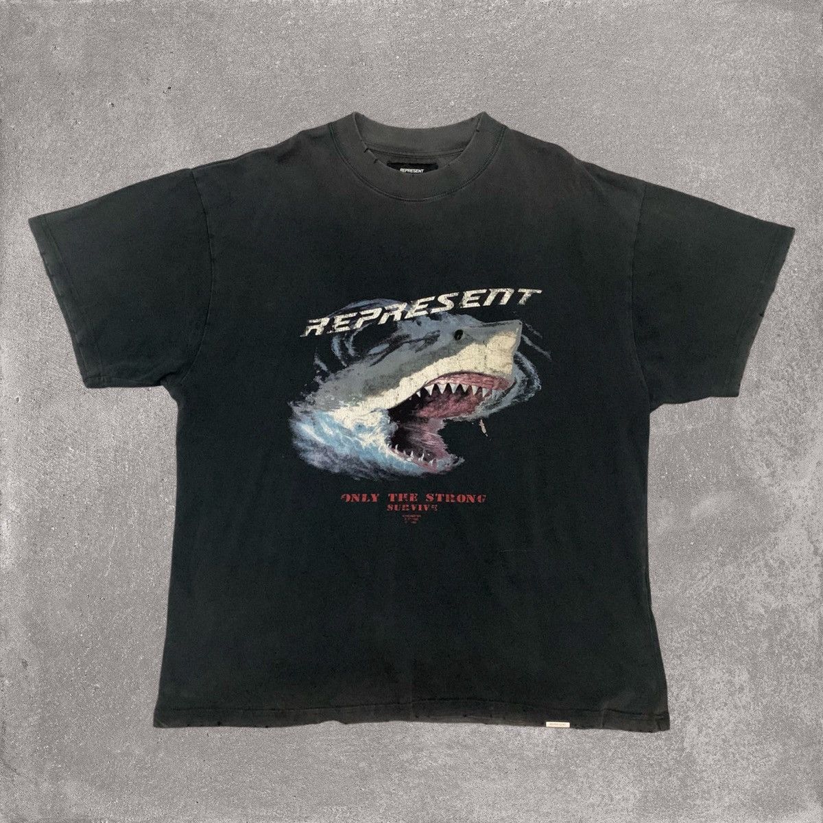 Represent Clo. Represent Large Shark 'Only The Strong Survive' Vintage ...