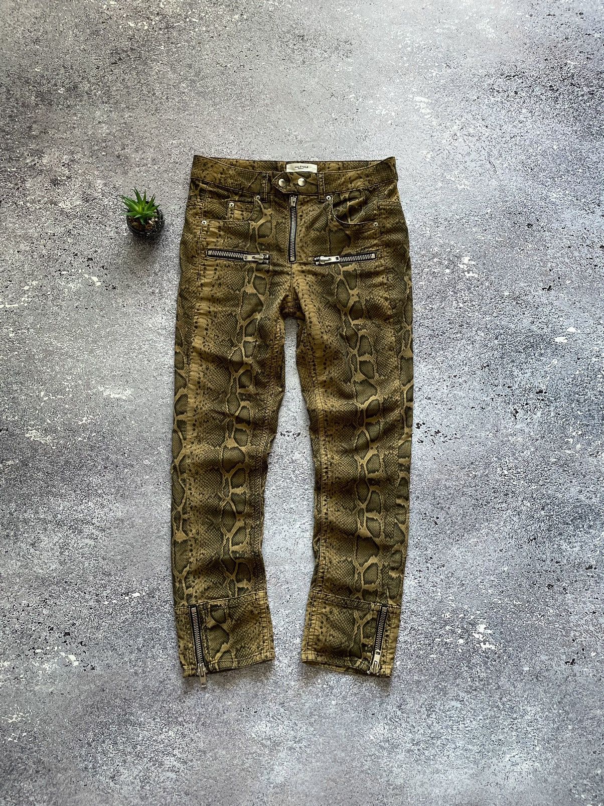 Isabel Marant Etoile Isabel Marant "Wild Snake" Multi-Zip Y2k Pants ...