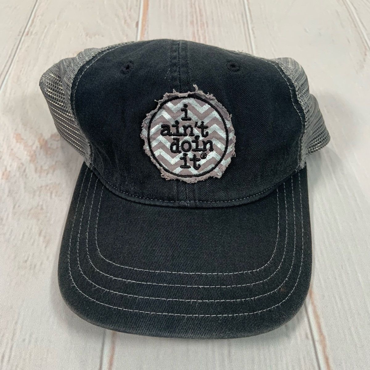 Vintage Vintage I Ain’t Doin It Patch Logo Adjustable Mesh Back Hat ...