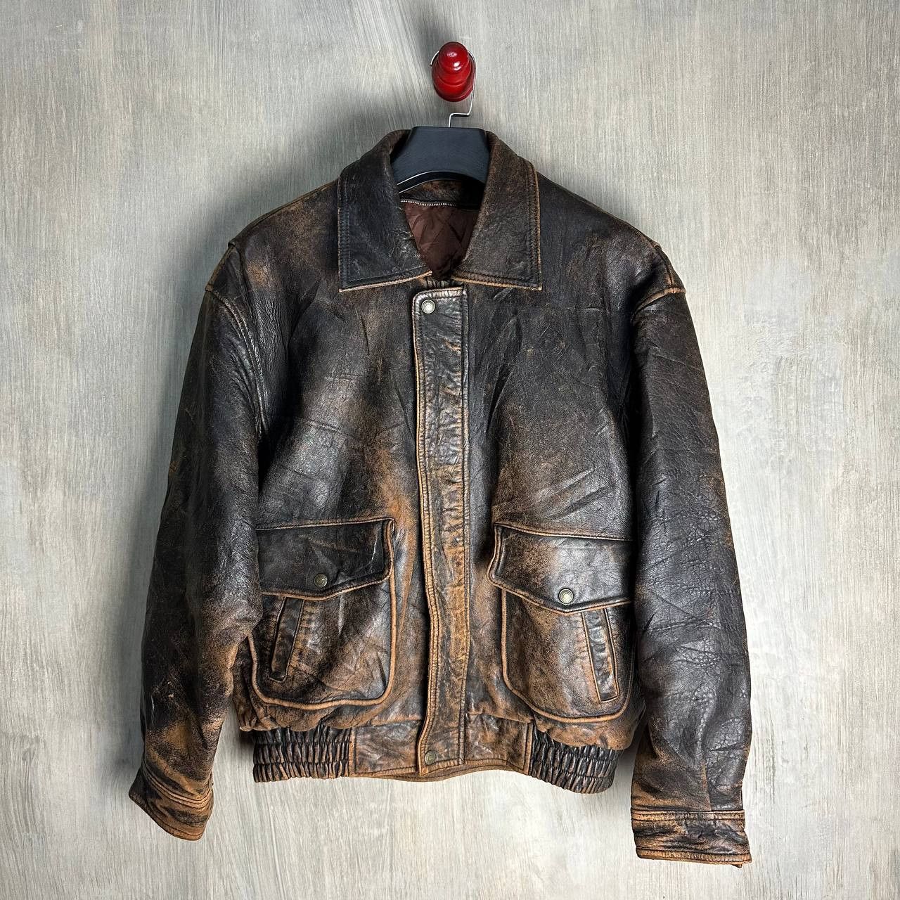 Designer × Leather Jacket × Vintage OG Vintage Lucky Strike Very Rare ...