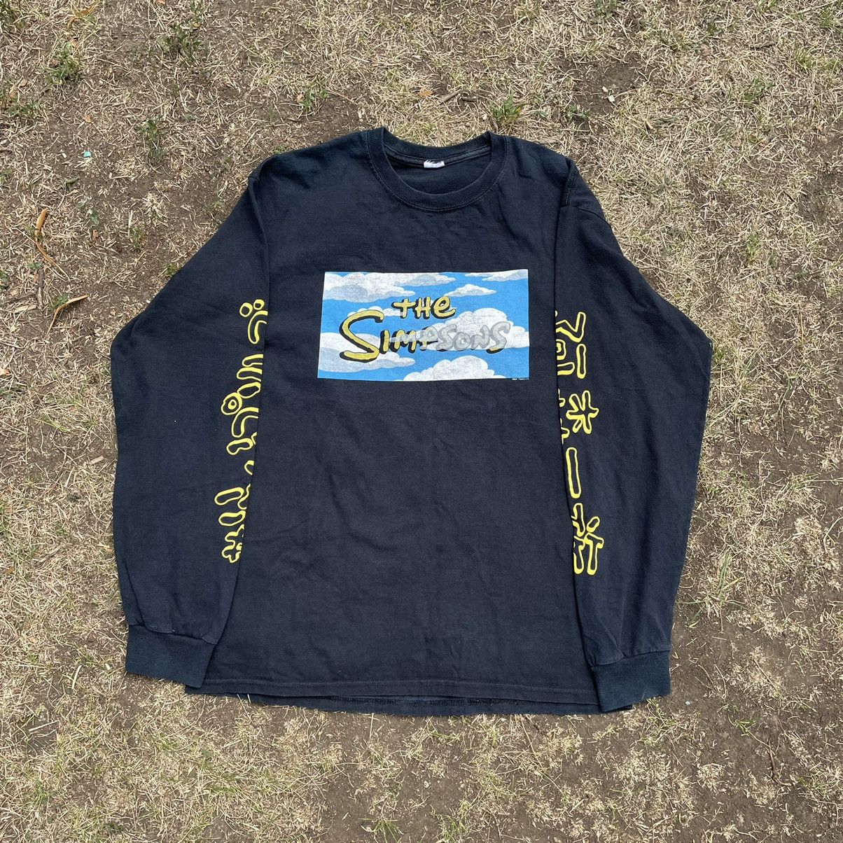 Vintage Vintage Y2K The Simpsons Sky Logo Long Tee Art Print Band | Grailed