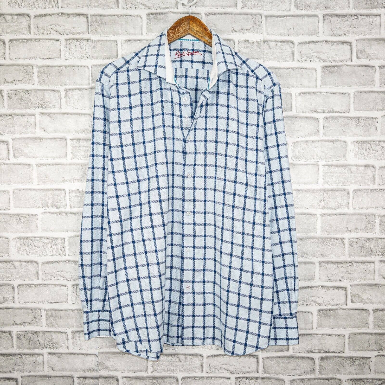 Robert Graham Robert Graham Button up Shirt light Blue Grid Check ...
