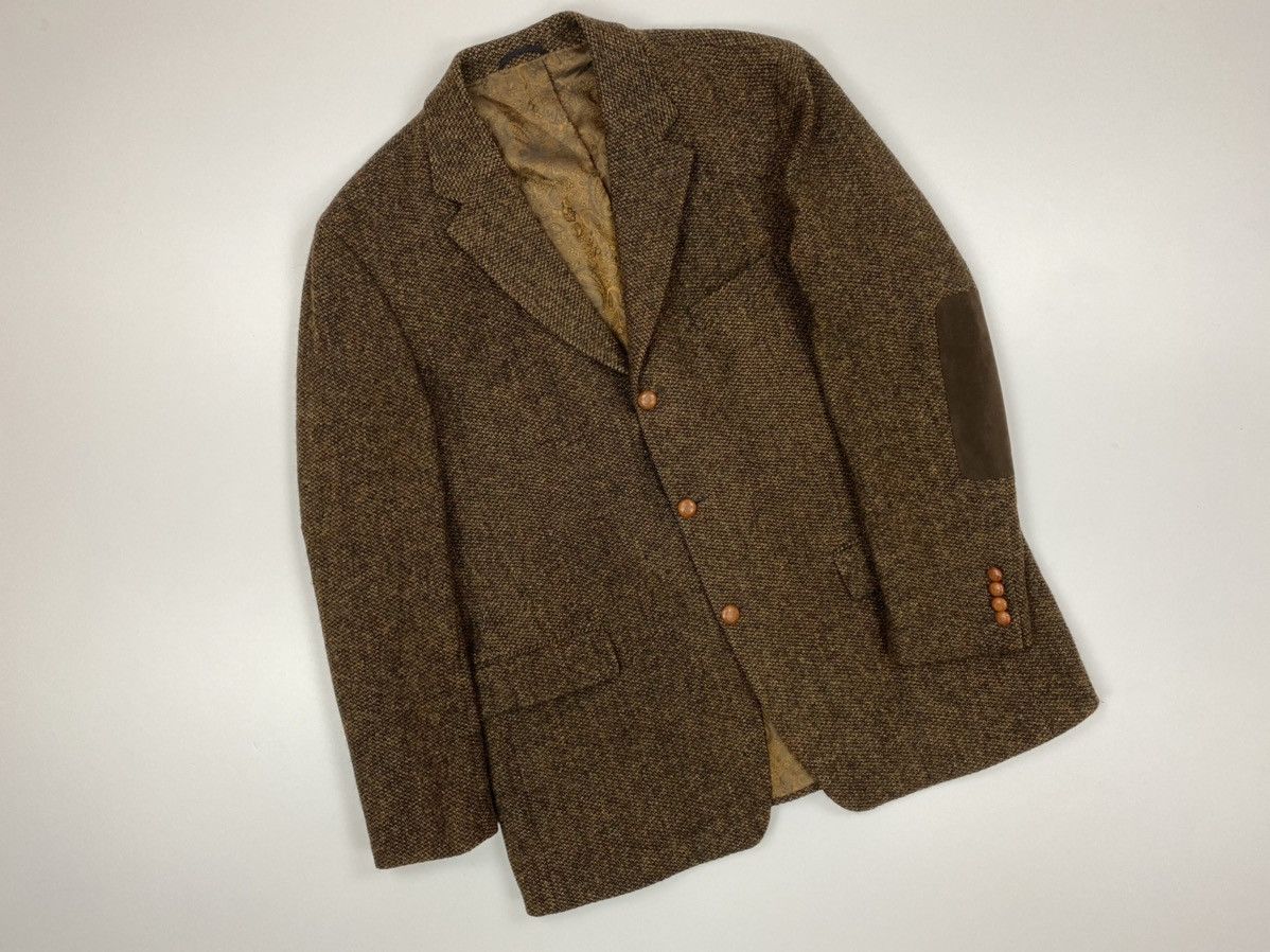 Vintage Mario Barutti Harris Tweed Wool Blazer Coat Jacket size 56 ...
