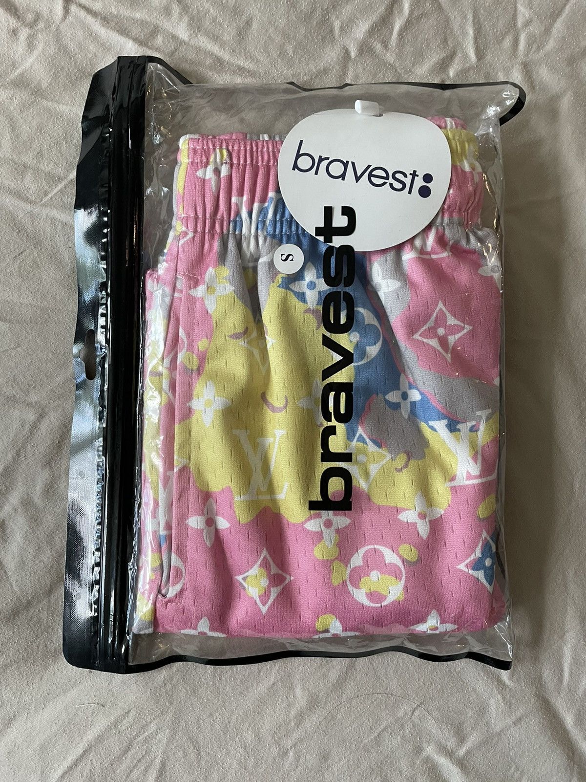 Bravest Studios Bravest Studios Pink Cotton Candy LV Mesh Shorts- Small ...