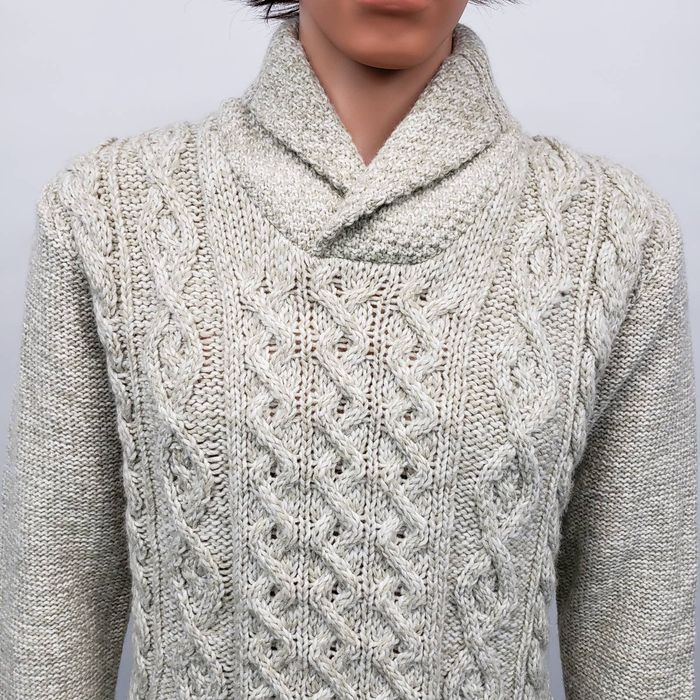 Vintage Immagini Made In Italy Chunky Wool Blend Fisherman Sweater M ...