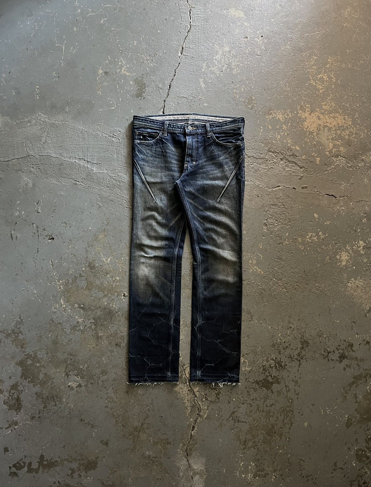 Number (N)ine SS08 “birds” Distressed Crying Heart Pain Jeans | Grailed