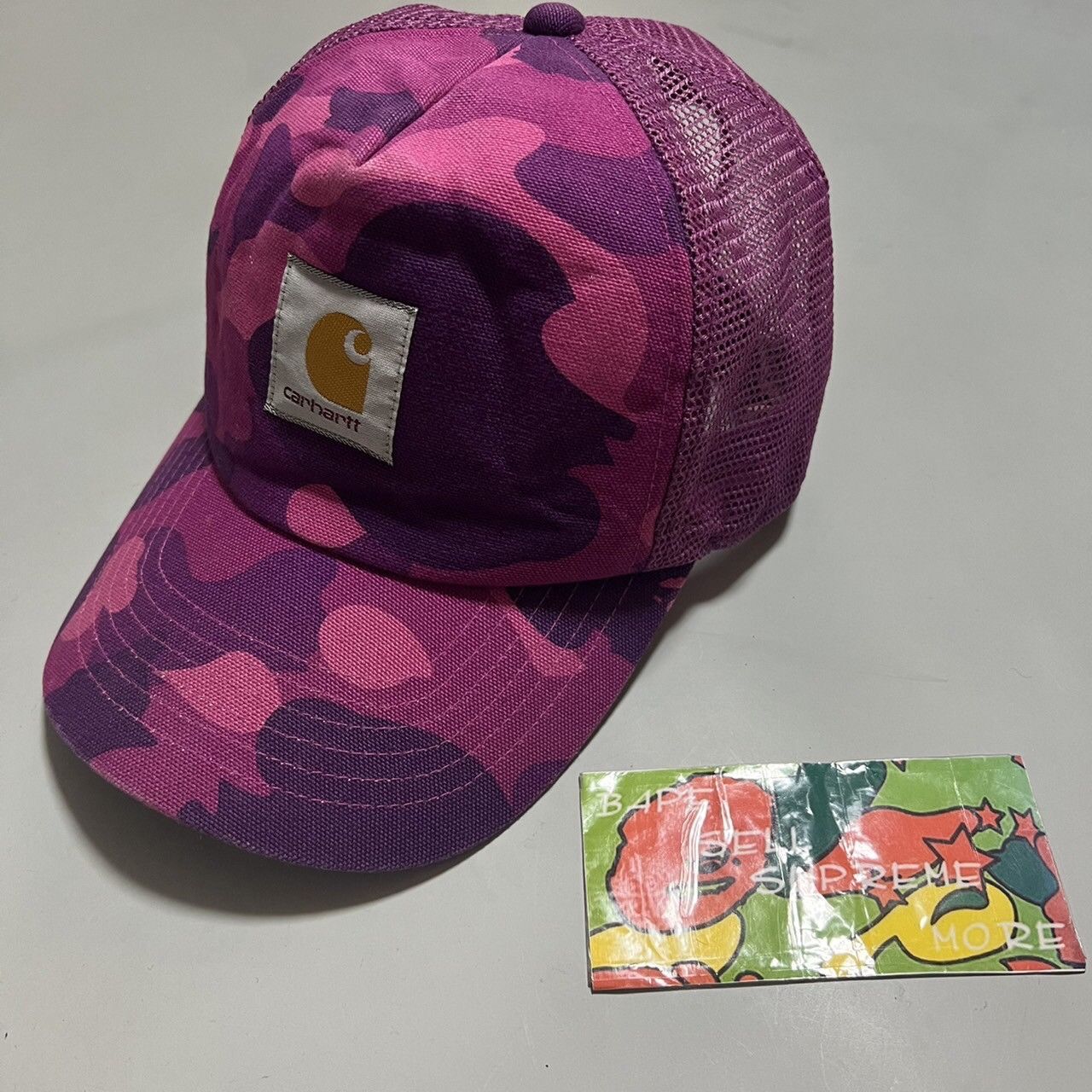Bape × Carhartt BAPE carhartt hat purple camo | Grailed