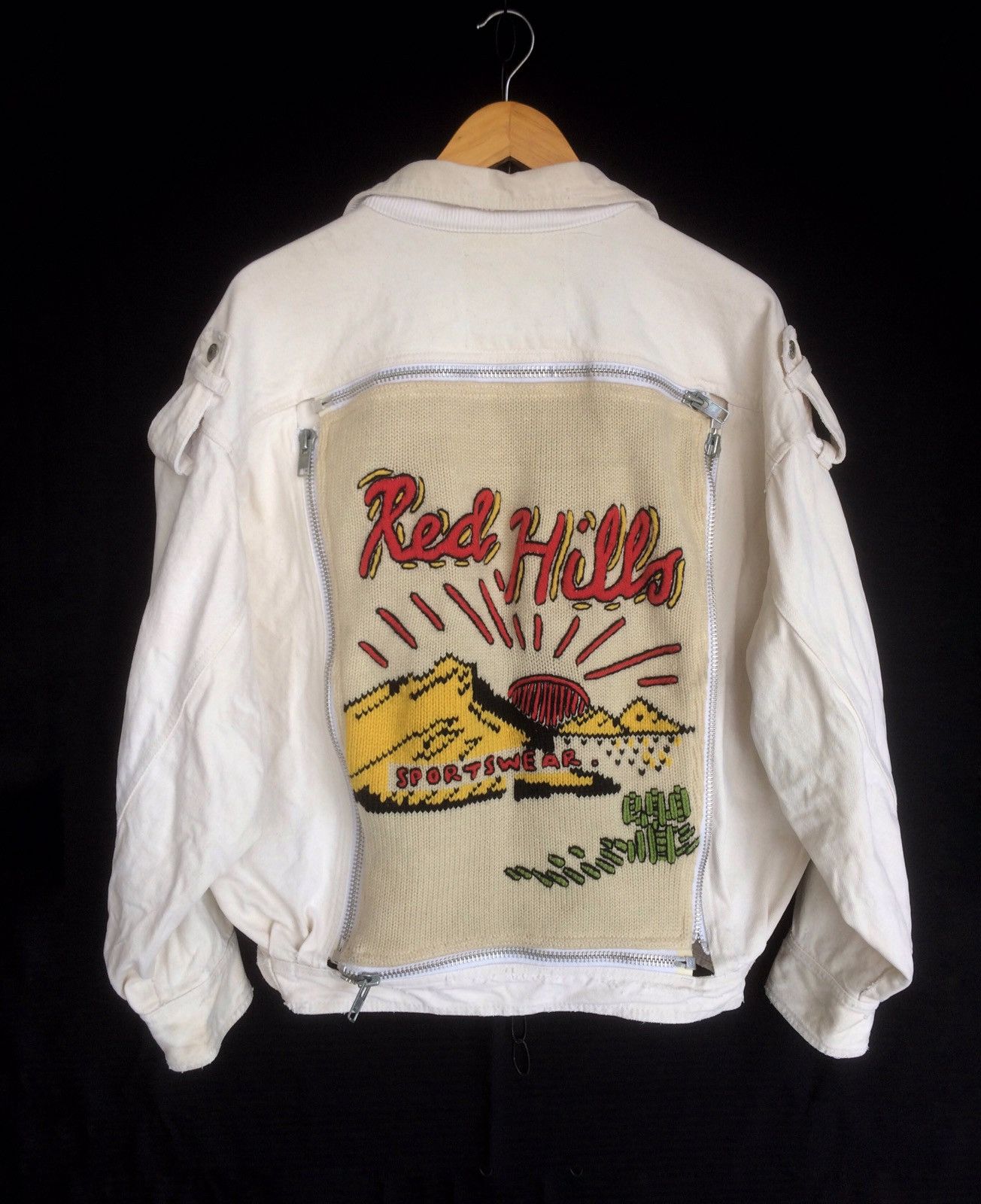 Designer × Vintage Vtg FREEGO Distressed Asymmetrical Zip Biker Hybrid ...