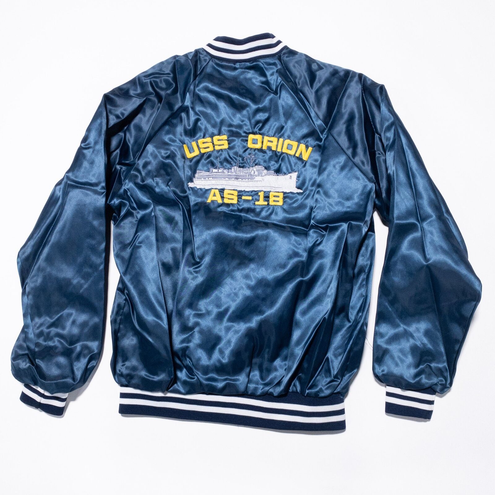 Vintage Vintage Naval Ship Bomber Jacket Men's Medium 80s USS Orion ...