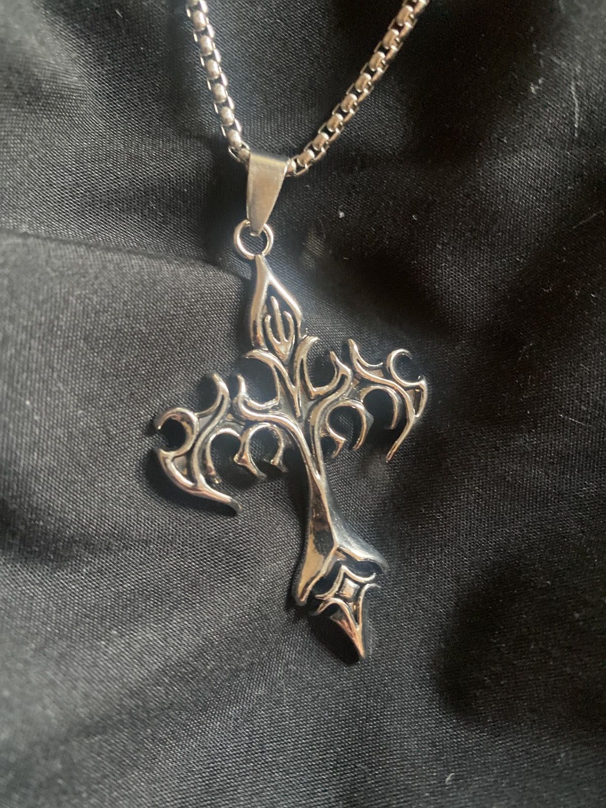 Jewelry × Playboi Carti × Vintage Black Cross Opium Type Chain | Grailed