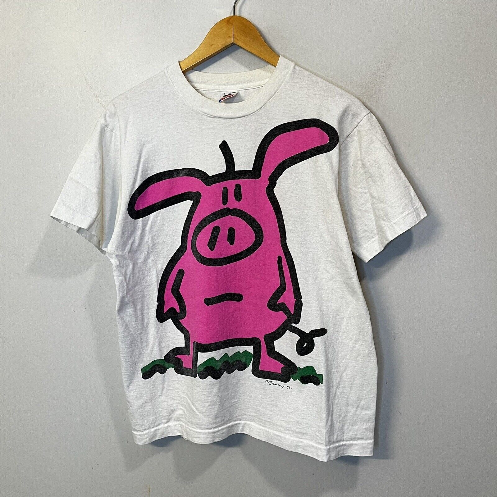 Vintage Vintage 90s Pig Graphic T-Shirt Tee Single Stitch Made in US ...