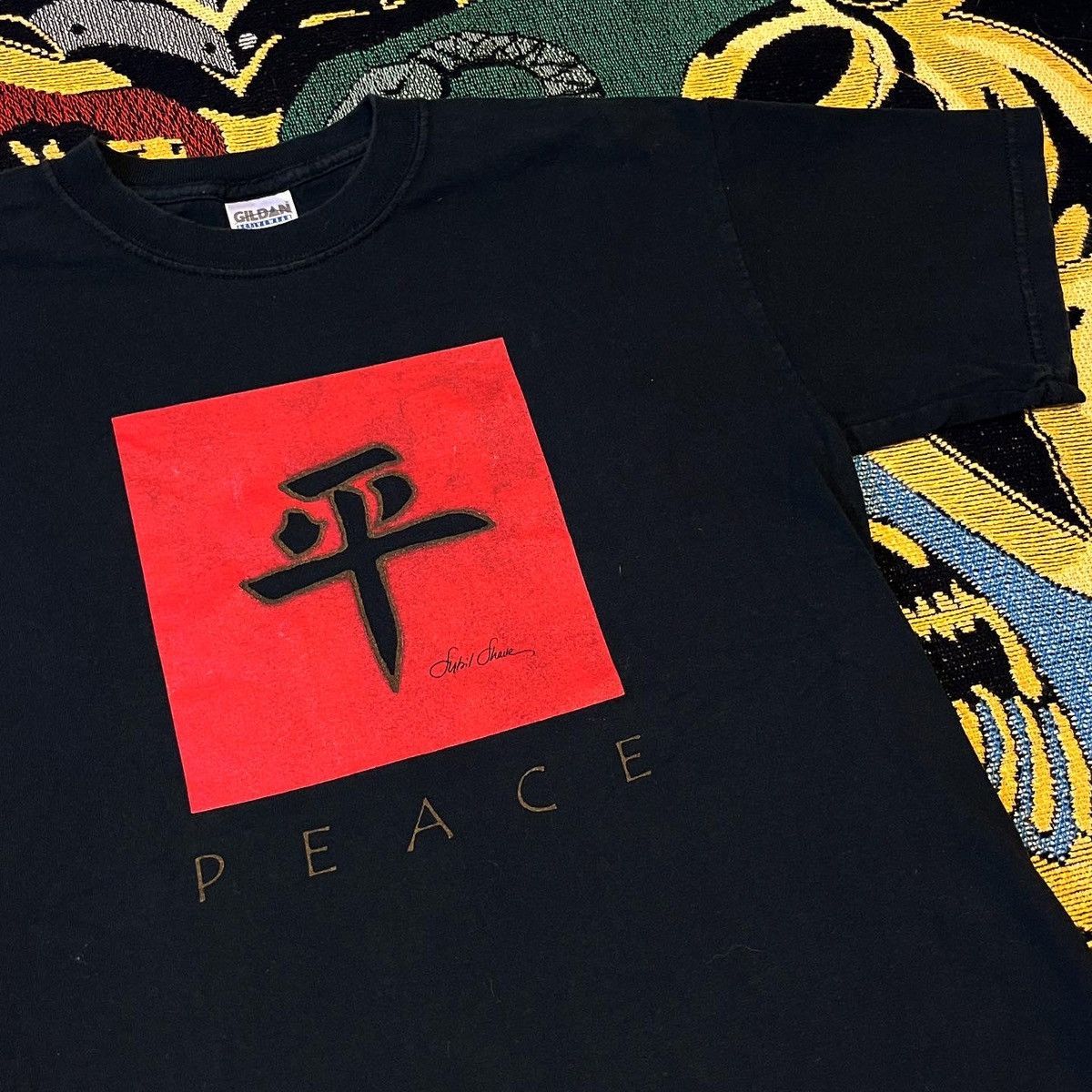 Art × Avant Garde × Vintage Late 90s Sybil Shane Peace Symbol Tee | Grailed