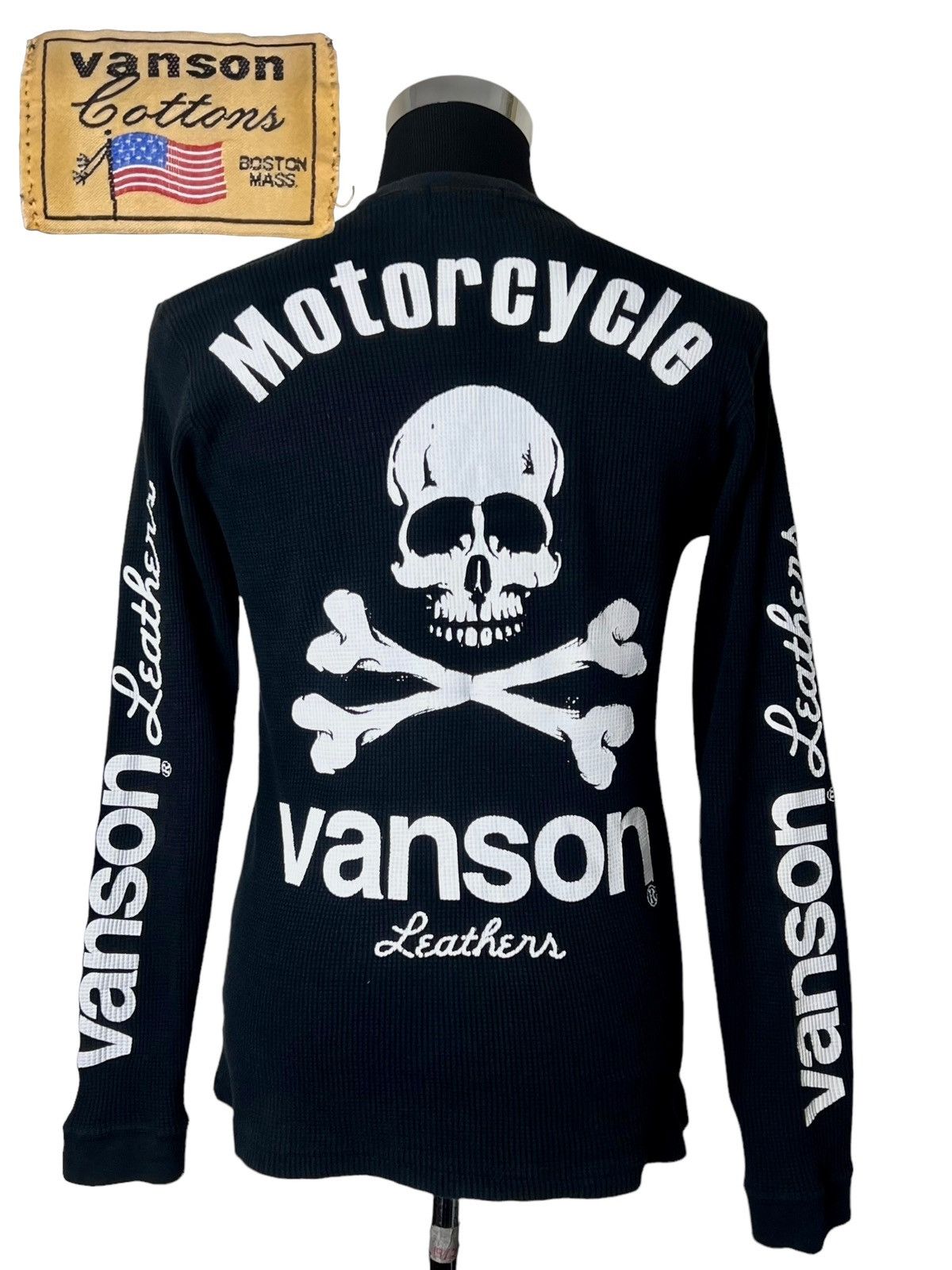 Archival Clothing × Skulls × Vanson Leathers VINTAGE 90s CORDUROY VANSON LEATHER MOTORCYCLE BIG ...