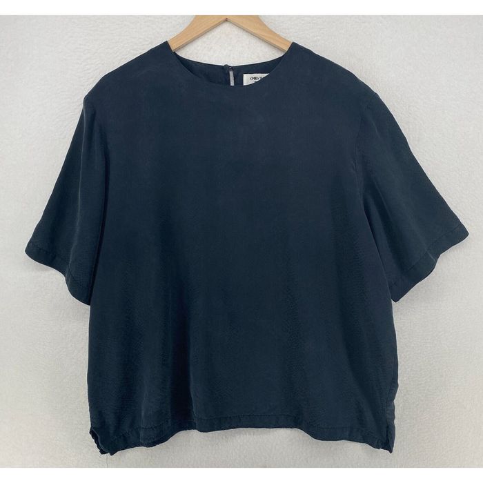 Vintage EMILY REGER Blouse 2X Silk Snakeskin Textured Short Sleeve Boxy ...