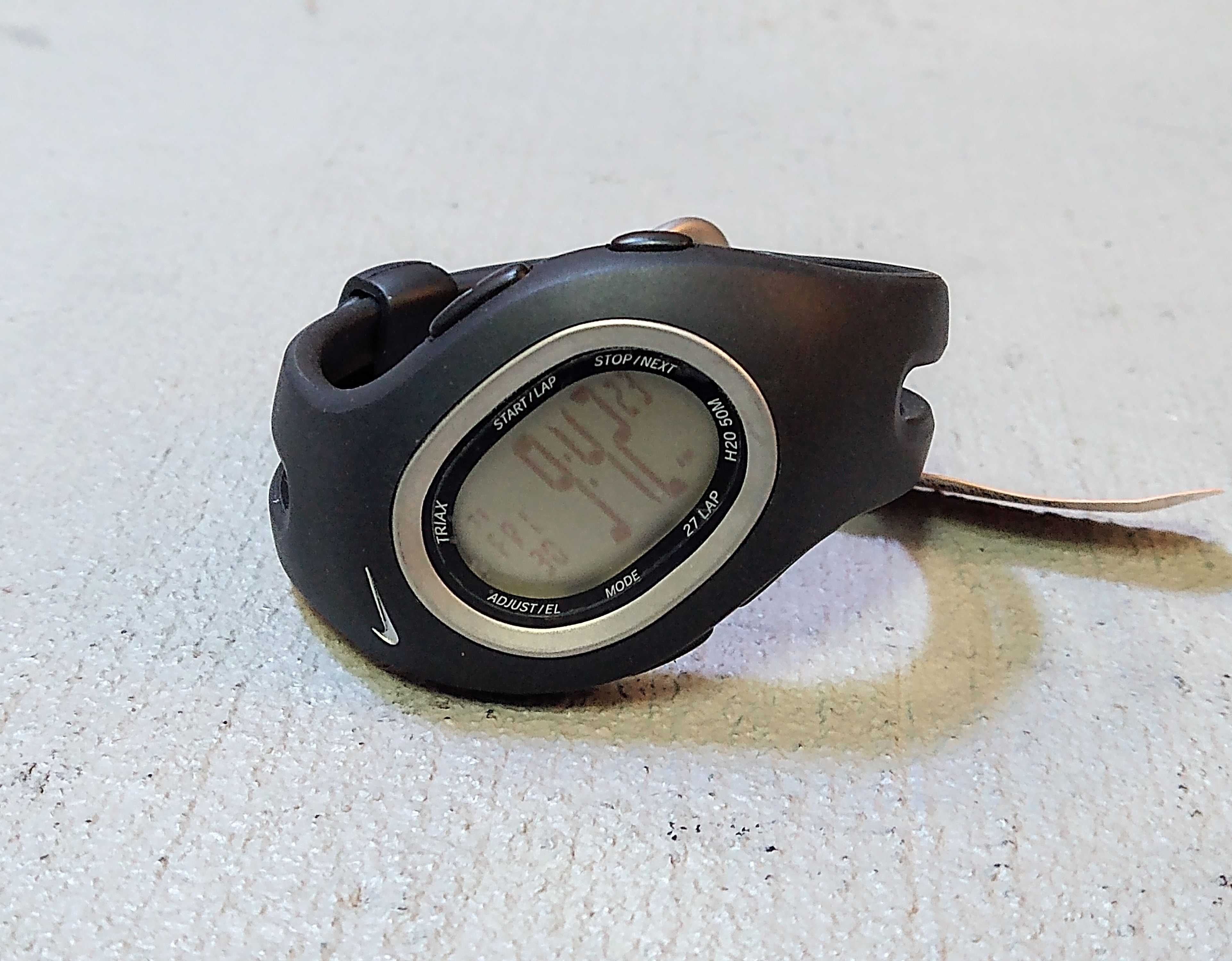 Nike × Streetwear Nike Triax Watch Black Silver Digital Rubber Sports ...