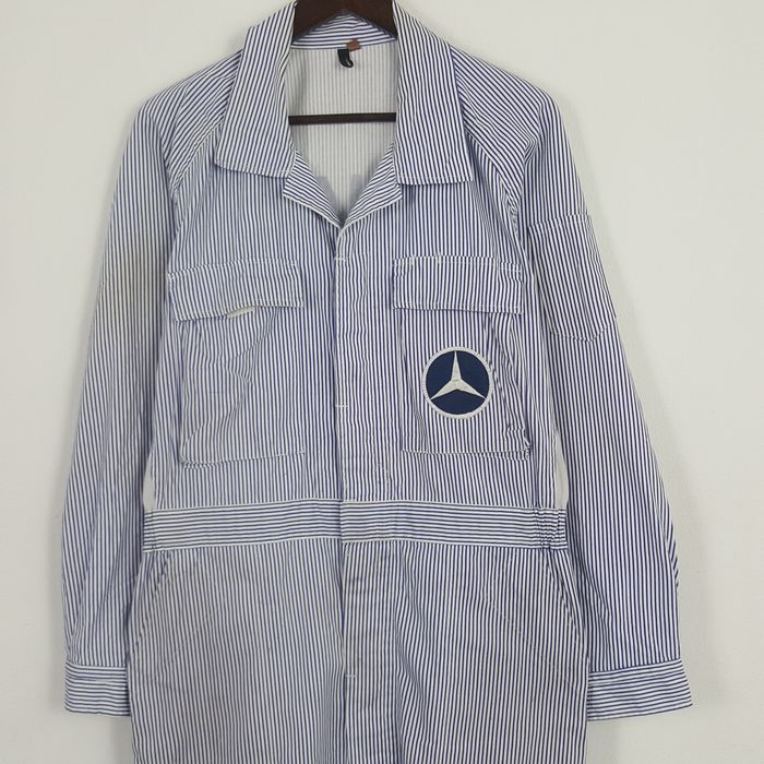 Vintage Vintage Mercedes Striped Jumpsuits Jacket | Grailed